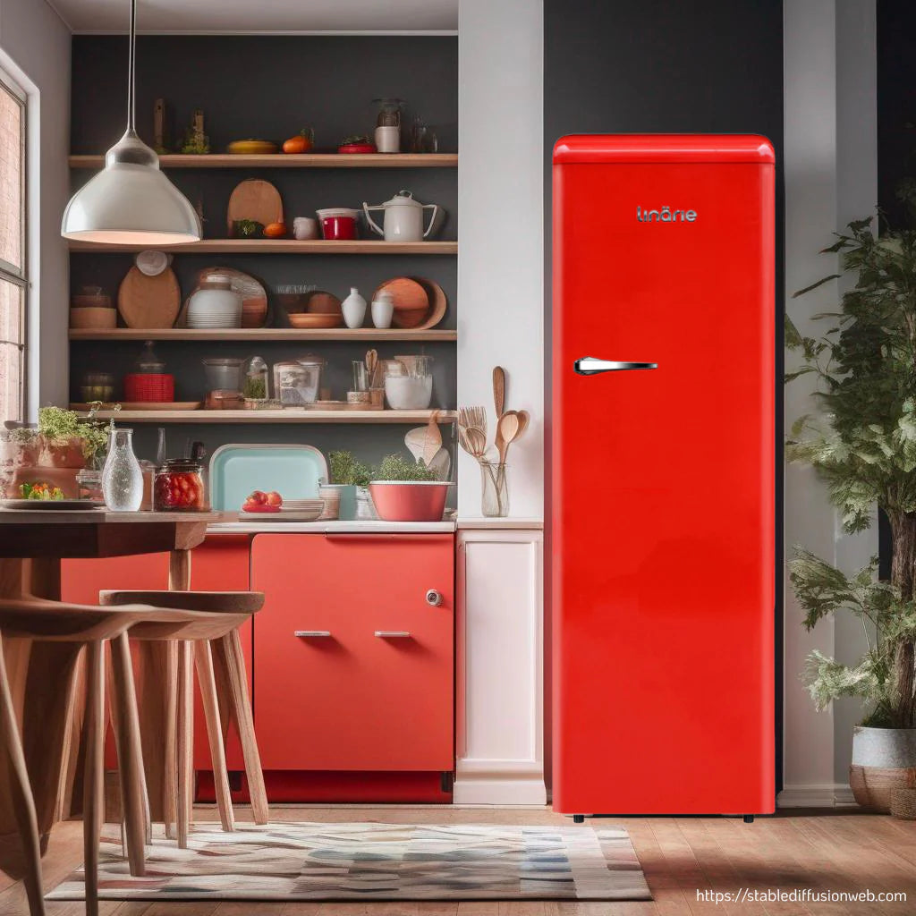 Linarie Belley LK335LRED 328L RED Single Door Larder Retro Fridge – The ...
