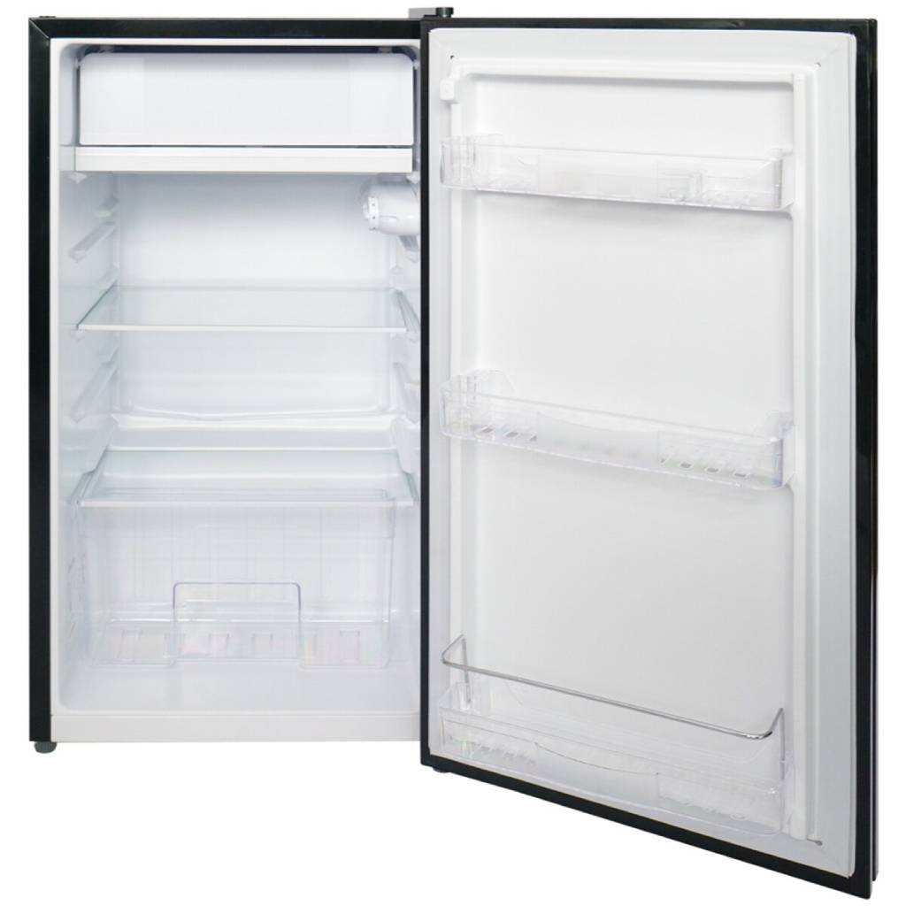 Linarie Huez LK90TTBG 91L Black Glass Mini Fridge with Built-in Freeze ...