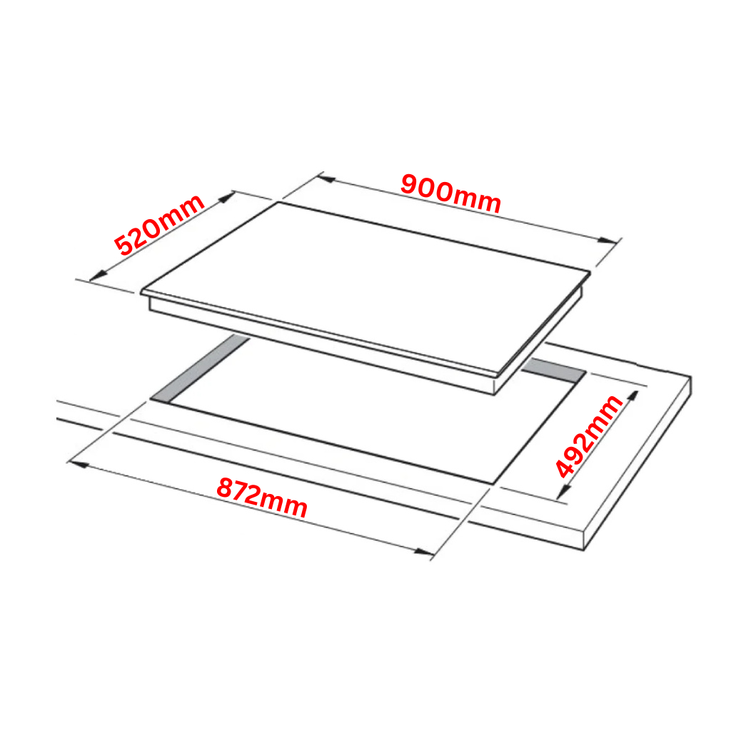 Omega OCI95Z 90cm Black Induction Cooktop – The Appliance Guys
