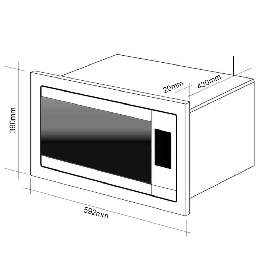 Artusi AMO31TK 31L Built-In Microwave Oven - The Appliance Guys