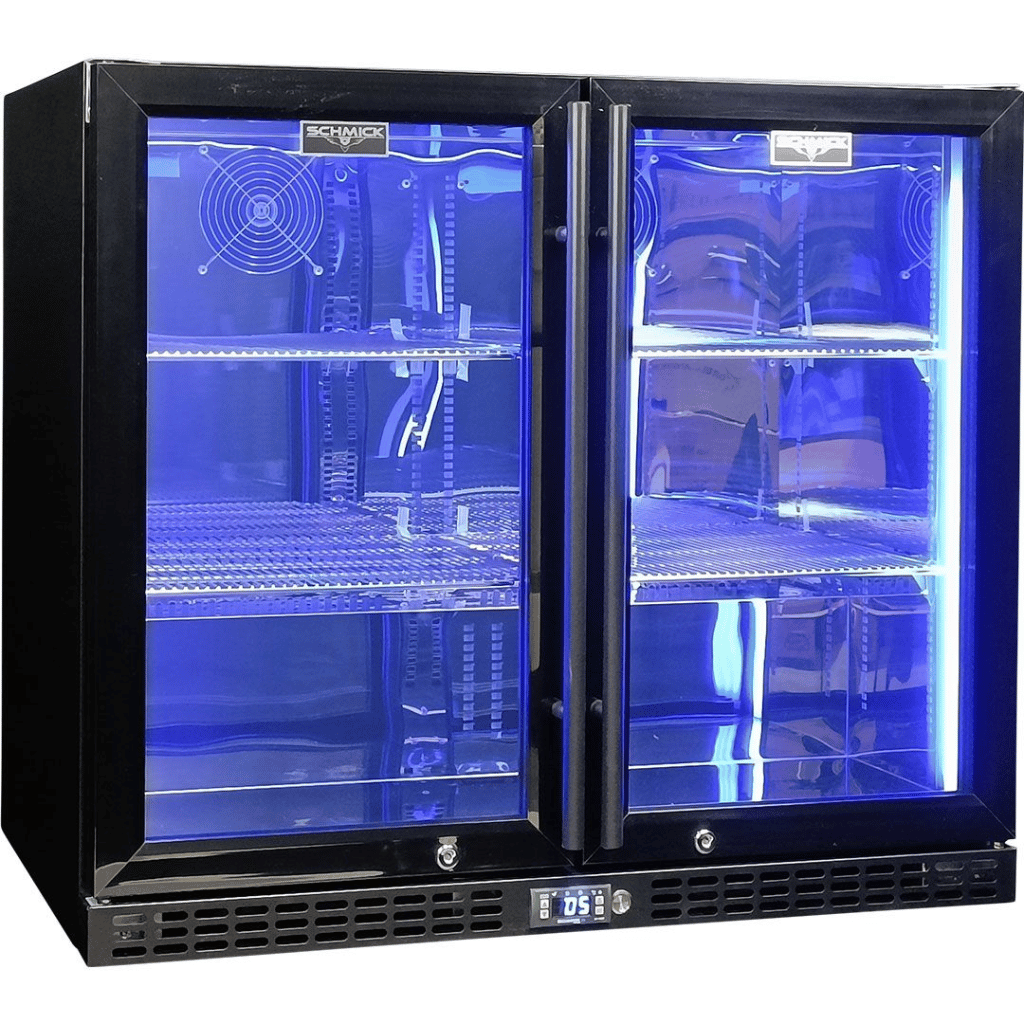 Schmick SK206-B-HD 233L Twin Door Heated Glass Door Bar Fridge – The ...